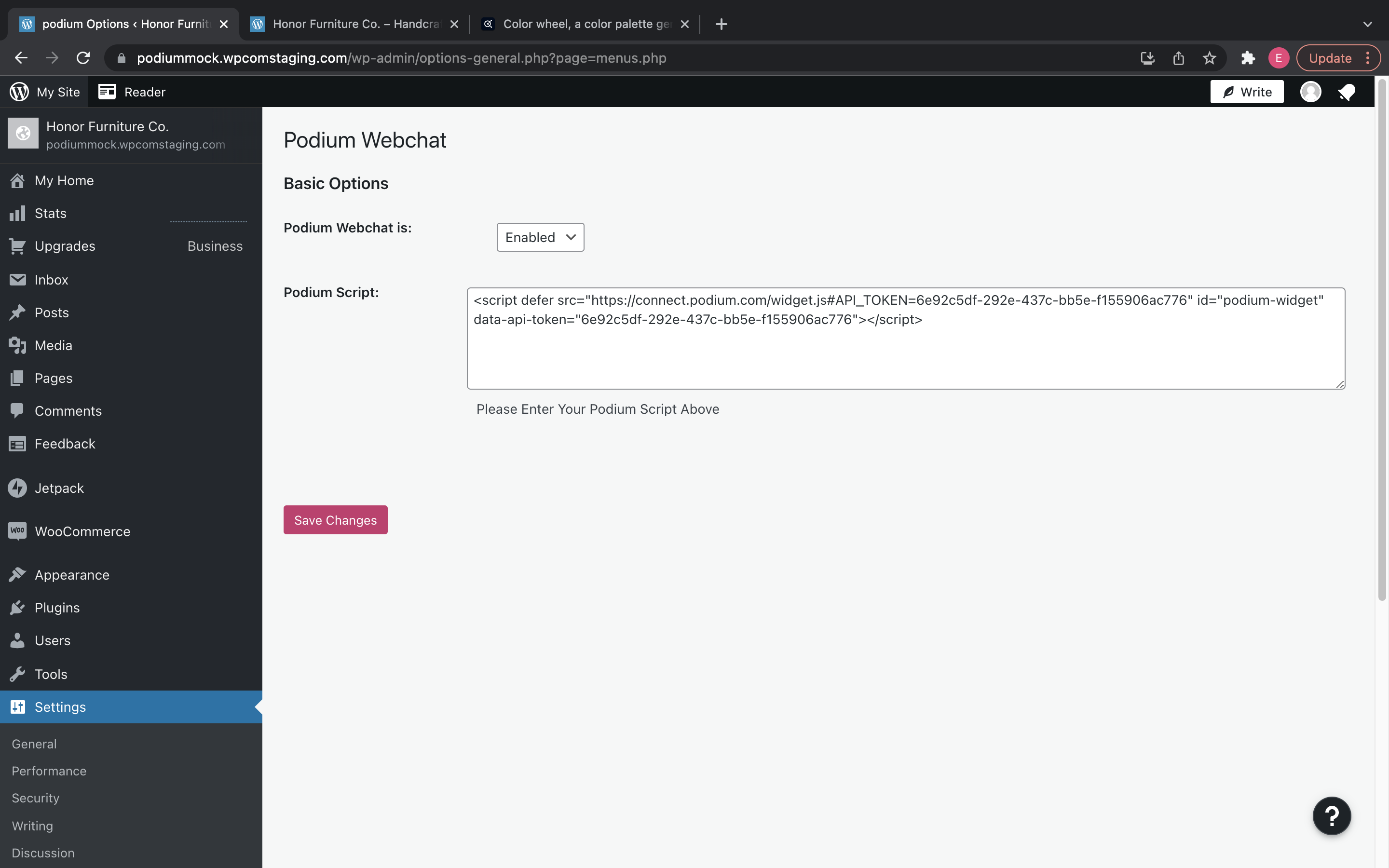Installing Webchat on WordPress