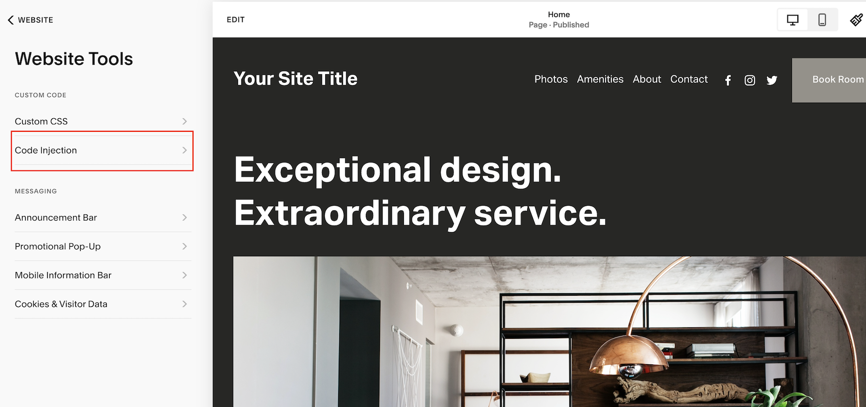 Installing Webchat on Squarespace