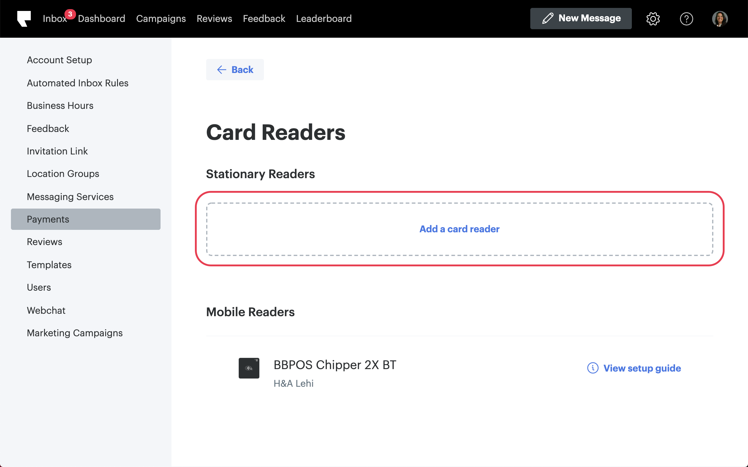 Setting Up In-Store Card Readers (BBPOS WisePOS E)