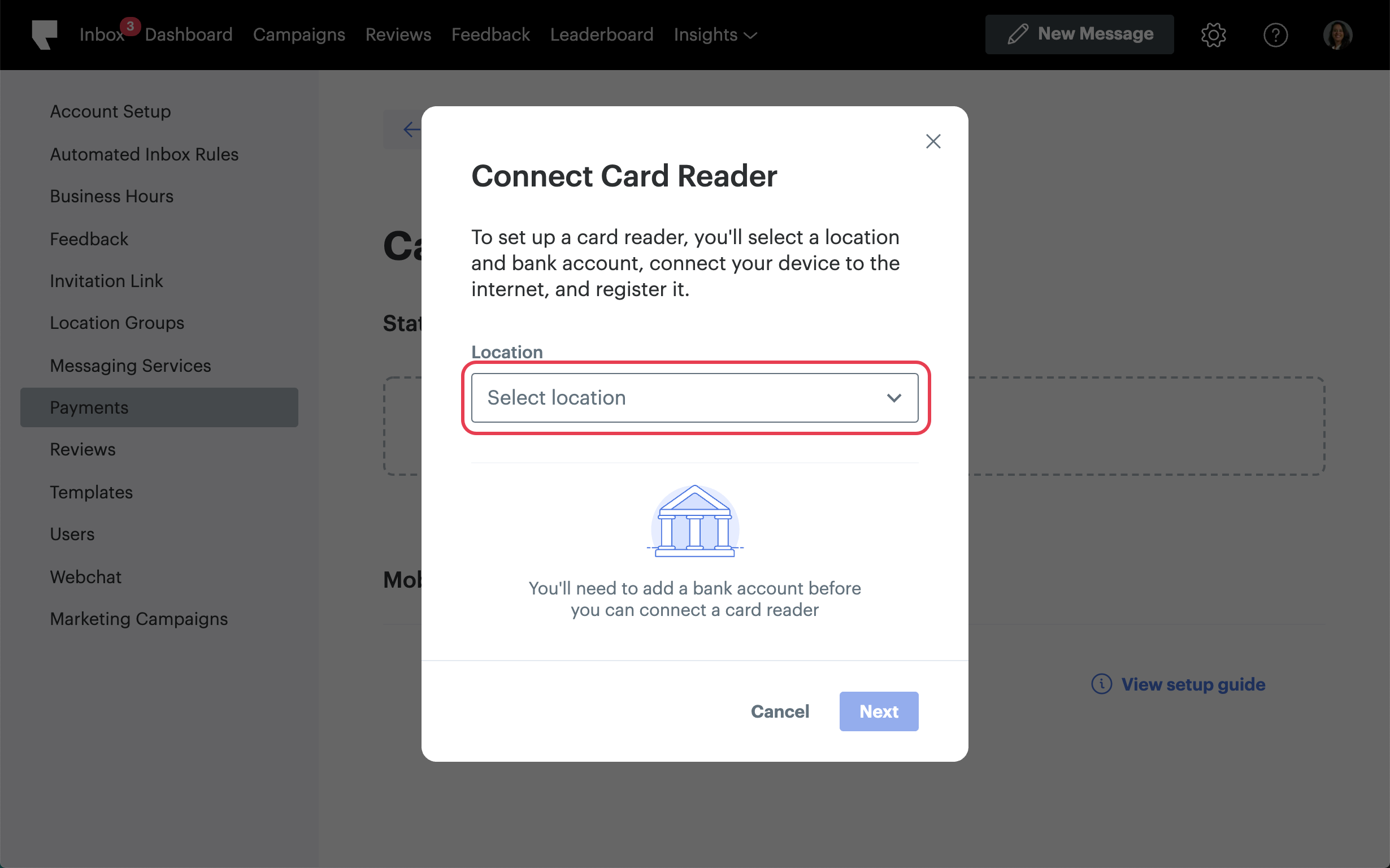 Setting Up In-Store Card Readers (BBPOS WisePOS E)