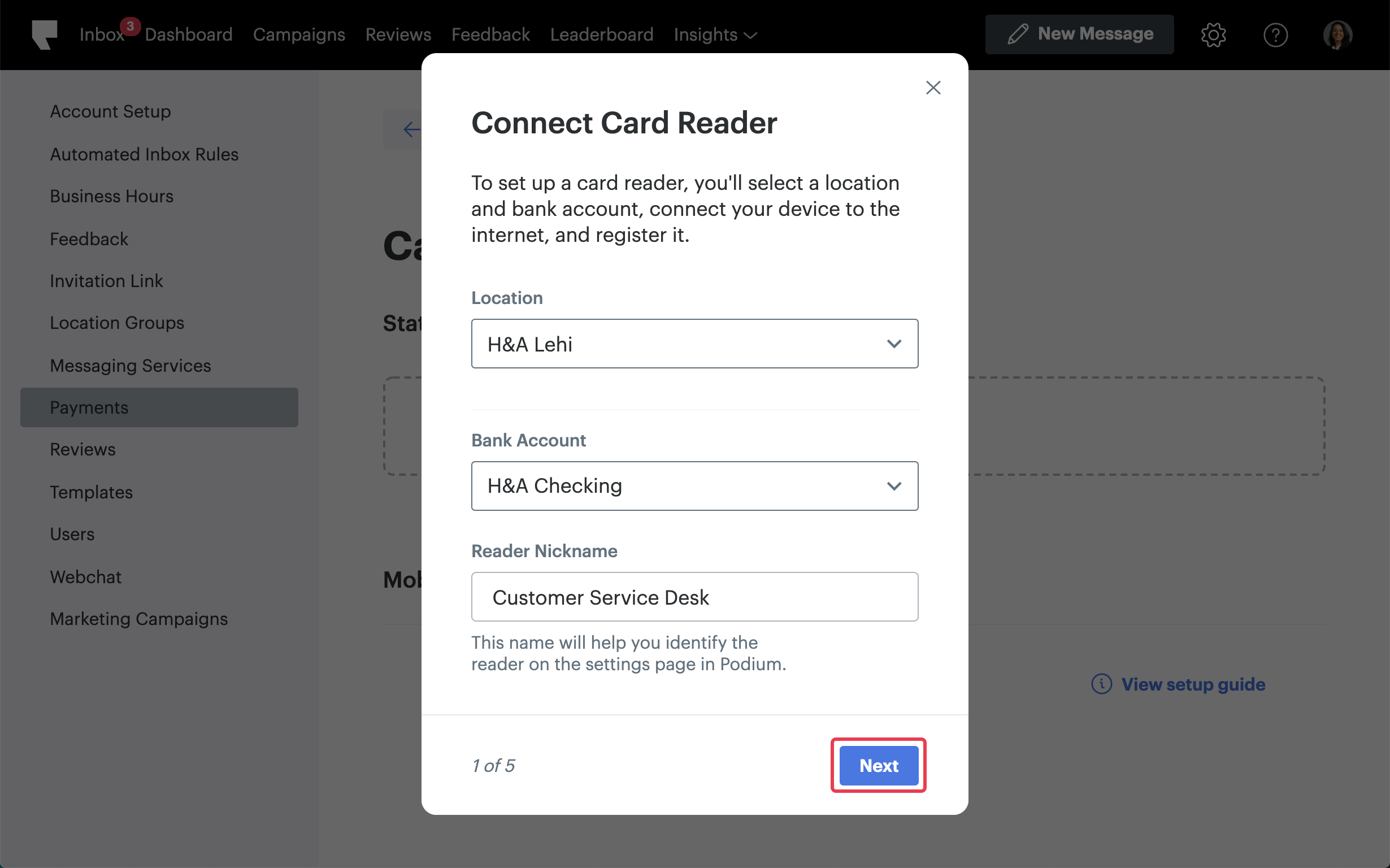 Setting Up In-Store Card Readers (BBPOS WisePOS E)