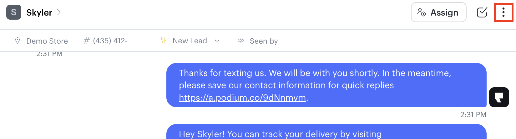 Managing Conversations in Podium